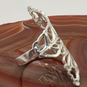Silver Leaf Wrap Ring Sterling Silver 925 Gift for Her Statement Ring Handmade Silver Ring Leaf ...