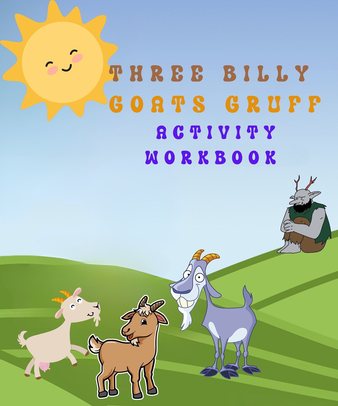 Three Billy Goats Gruff Activity Workbook: Preschool Writing & Stickers ...