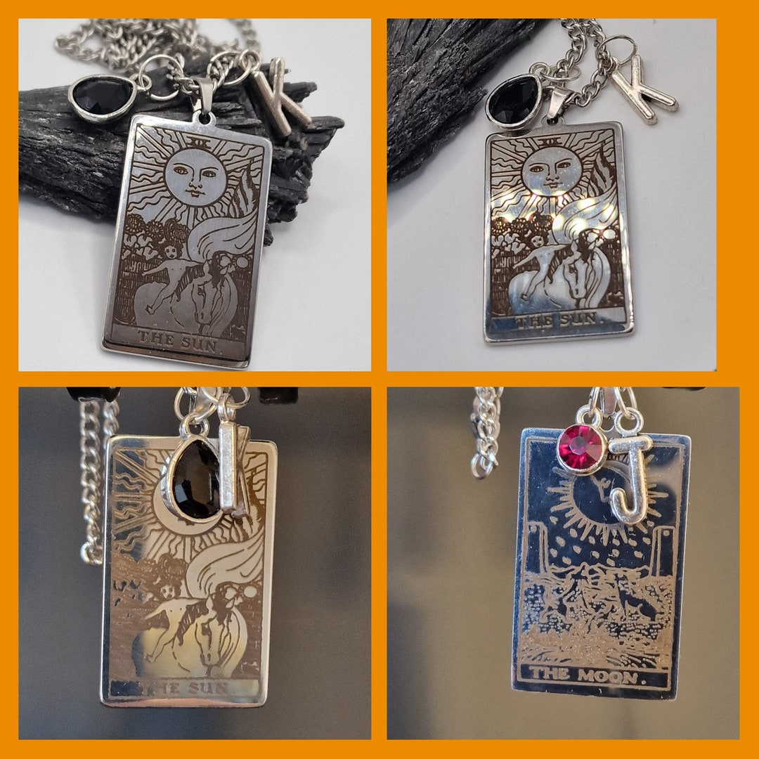 Personalised Tarot Card Necklace Silver Tarot Card Jewelry - Etsy