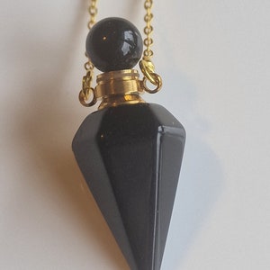 Necklace Crystal Pendant Pendulum Perfume Bottle Necklace Essential Oil ...
