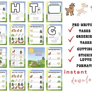 Three Billy Goats Gruff Activity Workbook Pre-school Worksheets ...