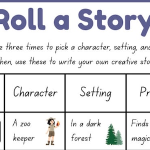 Creative Writing Worksheets: Roll a Story, Fantasy, Science Fiction ...