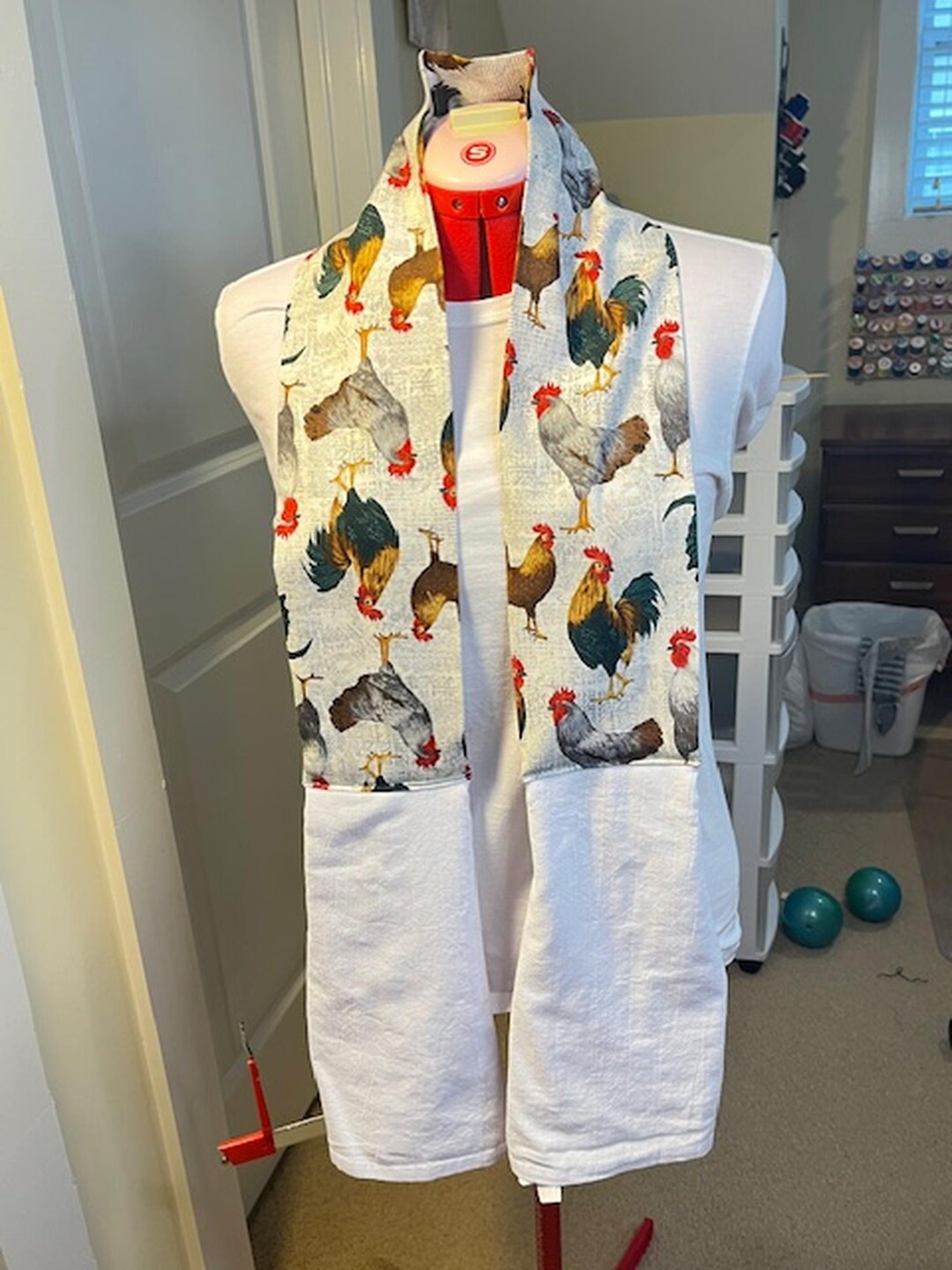 Kitchen Scarf Towel, Kitchen Boa, Neck Towel, Over the Shoulder Towel ...