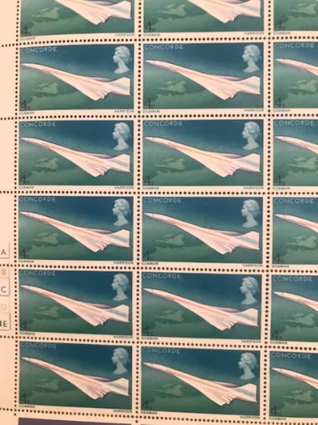 Block of 60 Stamps GB 1969 First Flight of Concorde - Etsy