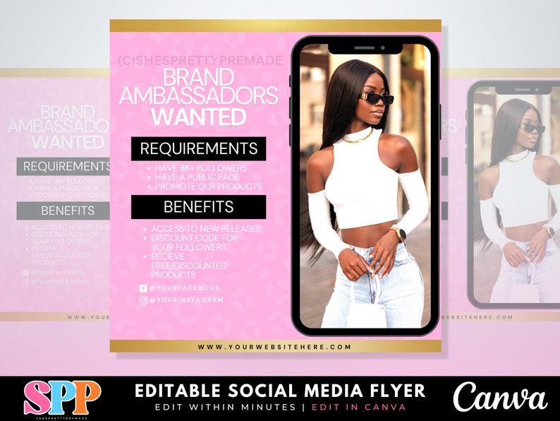 Brand Ambassador Flyer Ambassador Flyer Template Lash Brand - Etsy