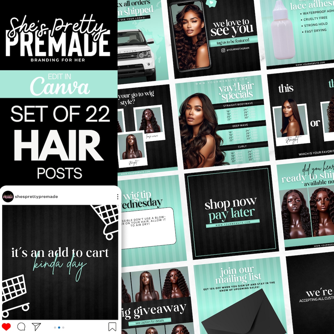 Hair Social Media Flyers, Hair Instagram Posts, Social Media Content ...