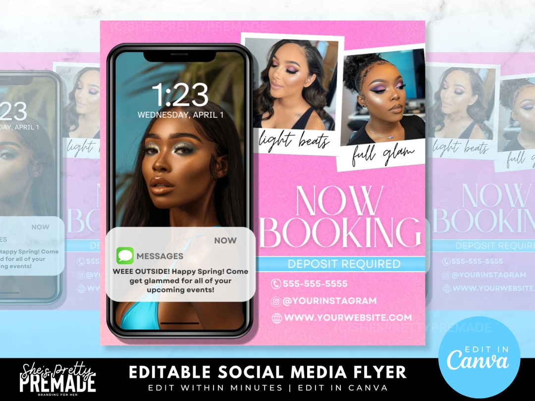 Appointments Available Flyer, Bookings Flyer, Now Booking Post, Book ...