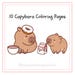 Capybara Coloring Pages, Kids Coloring Pages, Capy Coloring Pages - Etsy