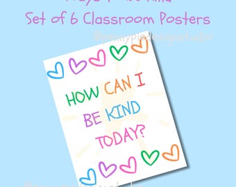 Kindness Posters - Classroom Decor - Etsy