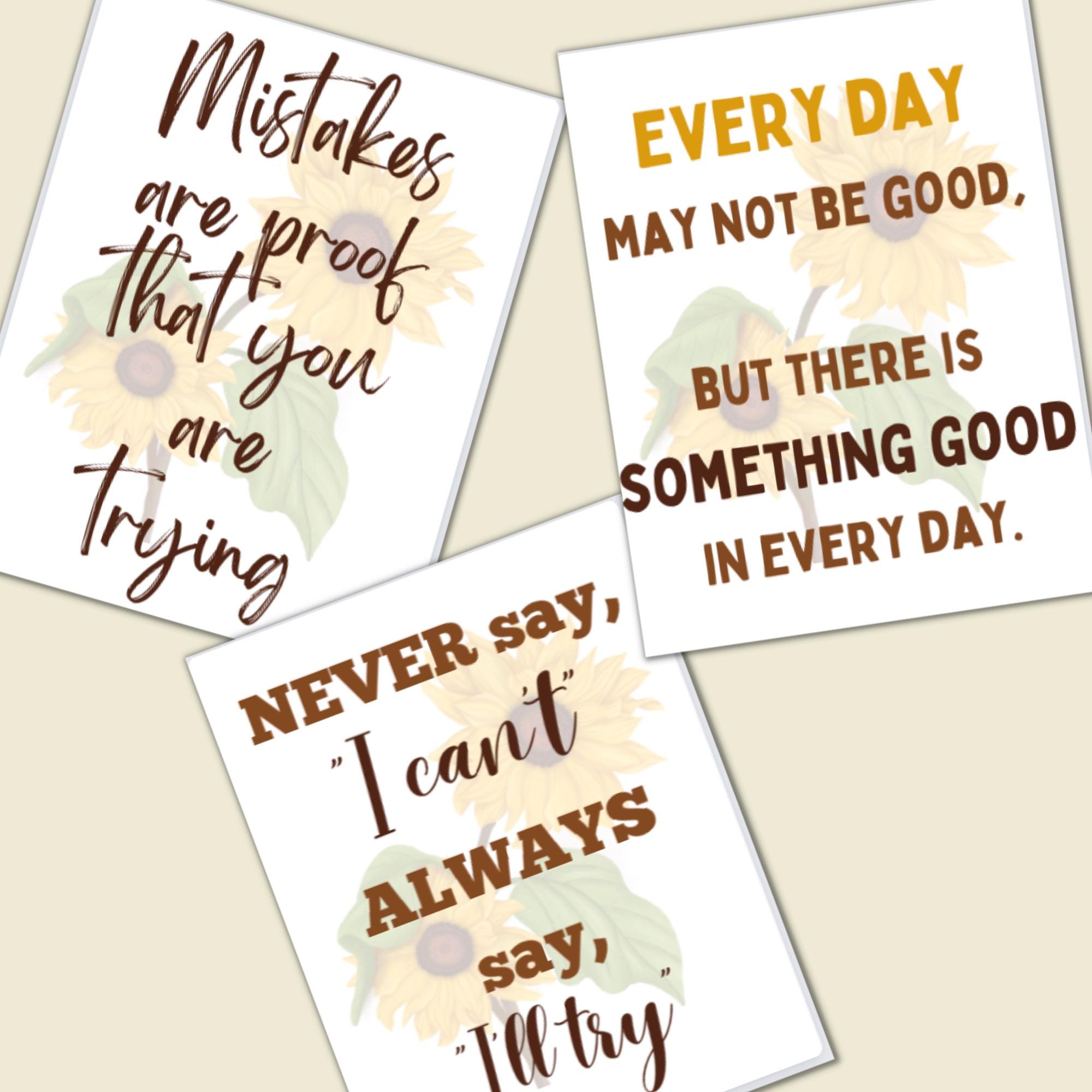 Sunflower Motivation Posters, Classroom Decor, Classroom Printable ...