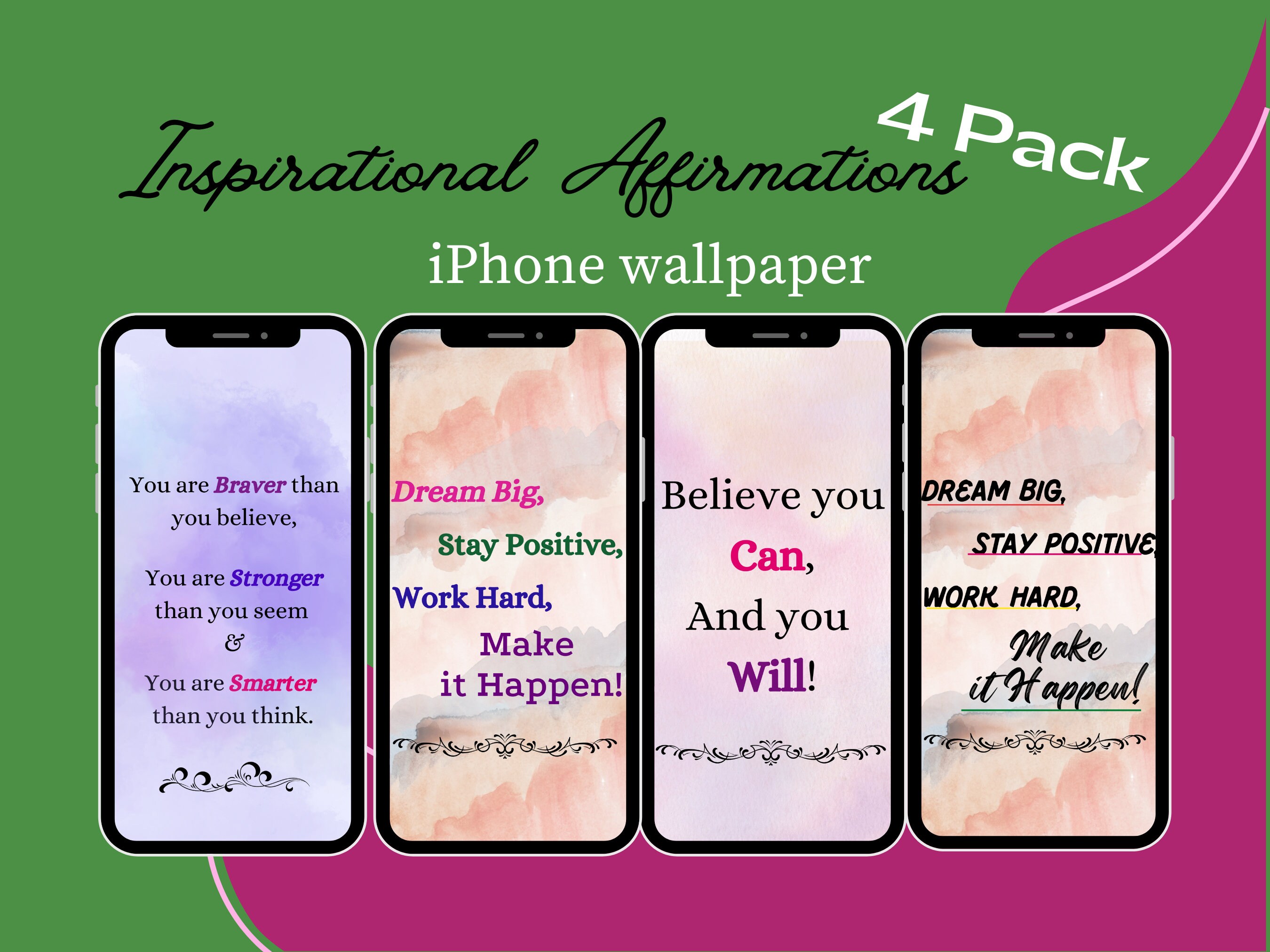 Stay Positive Iphone Wallpaper