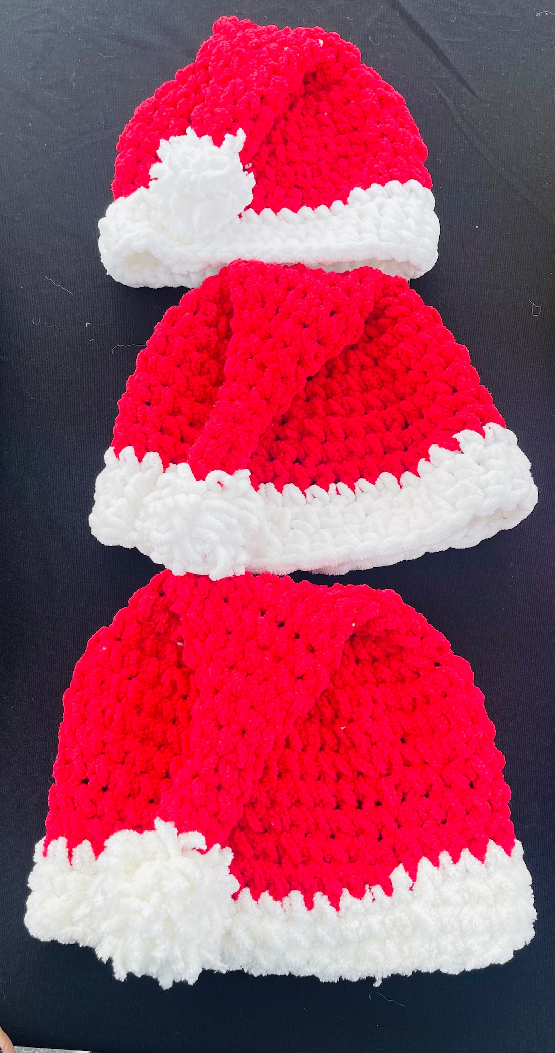 Family Matching Christmas Santa Hat and Mrs Clause Hat Custom Made From ...