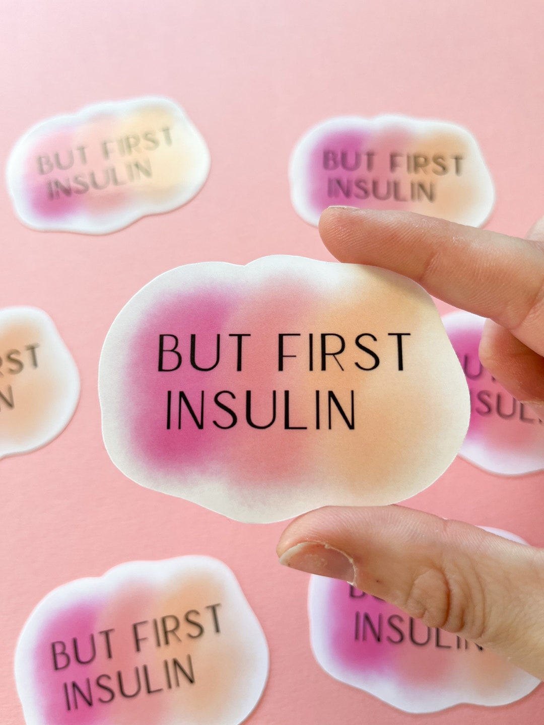 But First Insulin Die Cut Sticker Waterproof Vinyl Sticker Laptop Cute ...