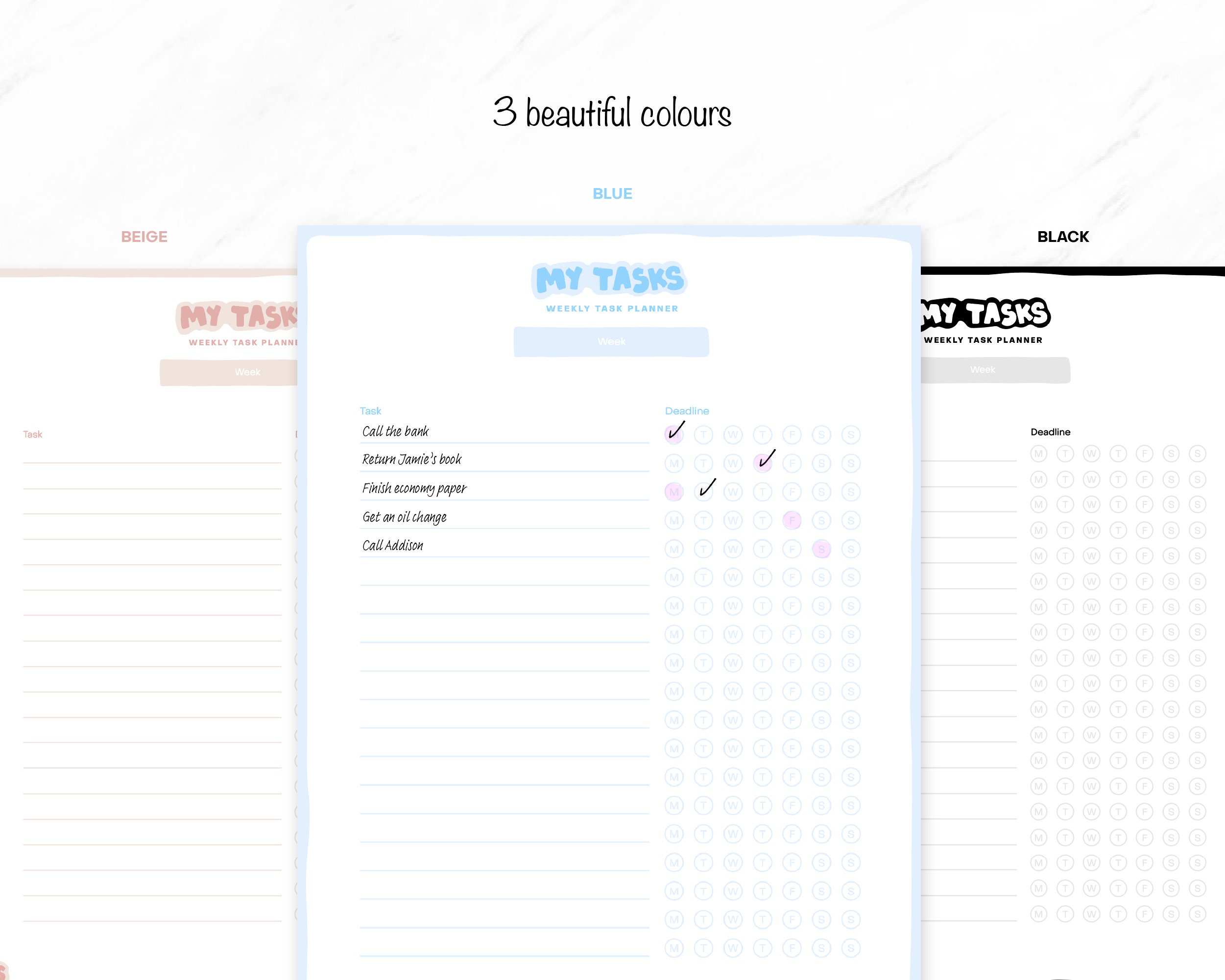 Weekly Task Tracker | Printable Task Planner | To-do List | To-do List ...
