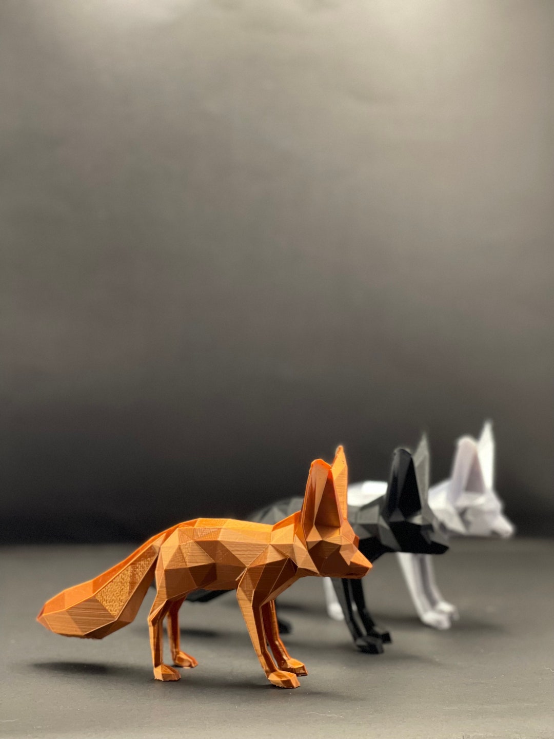 Fennec Fox Low Poly Decorative Model Ornament Statue Sculpture 3d ...