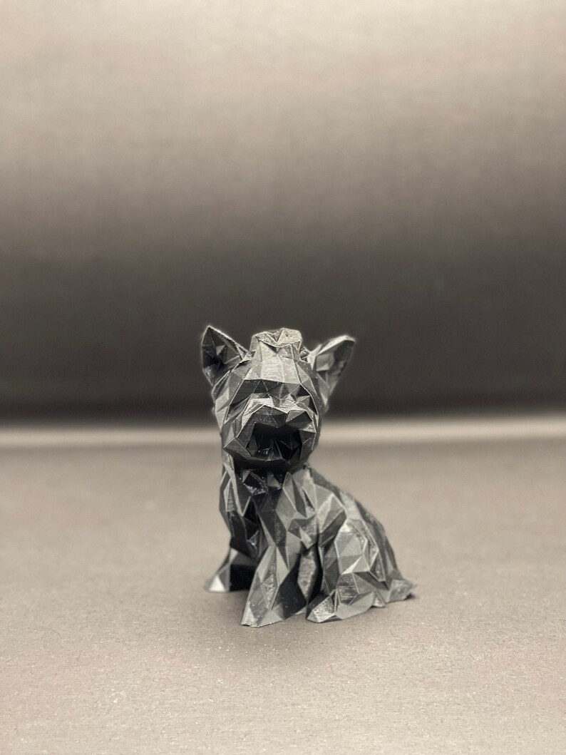 Yorkshire Terrier Low Poly Decorative Model Ornament Statue Sculpture ...