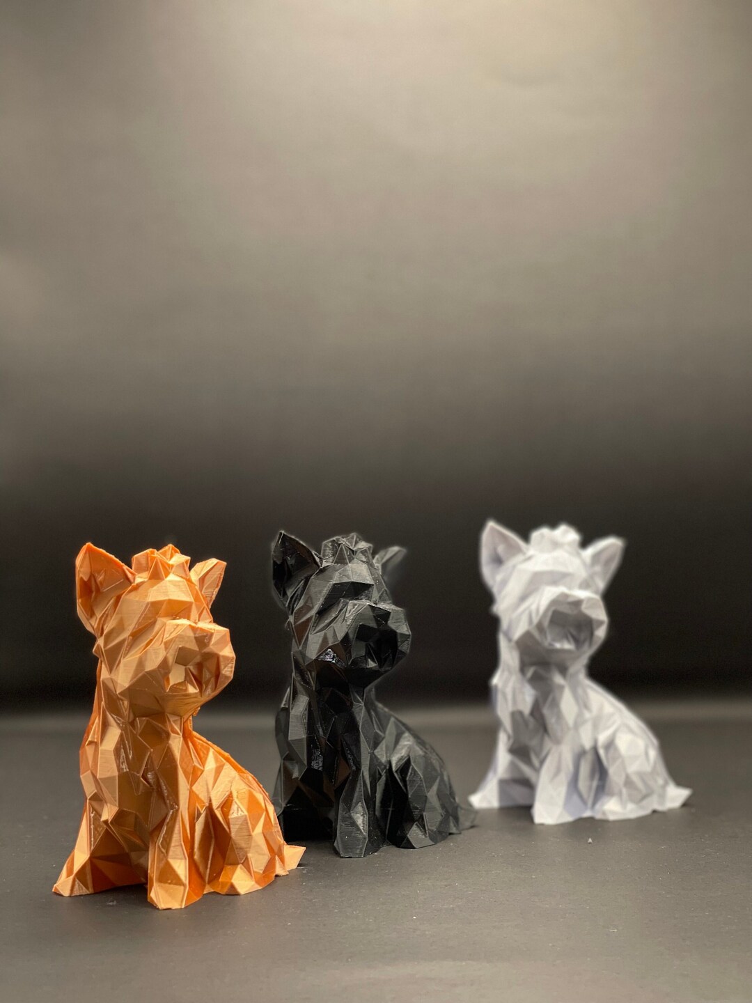 Yorkshire Terrier Low Poly Decorative Model Ornament Statue Sculpture ...