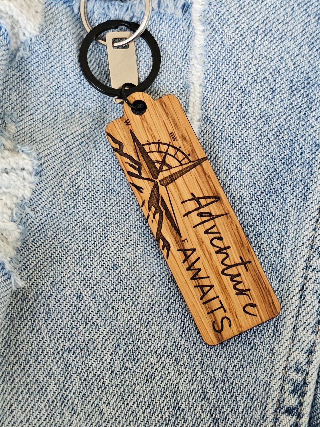 Wooden Keyring / Adventure Awaits / Explore / Say Yes to New Adventures ...