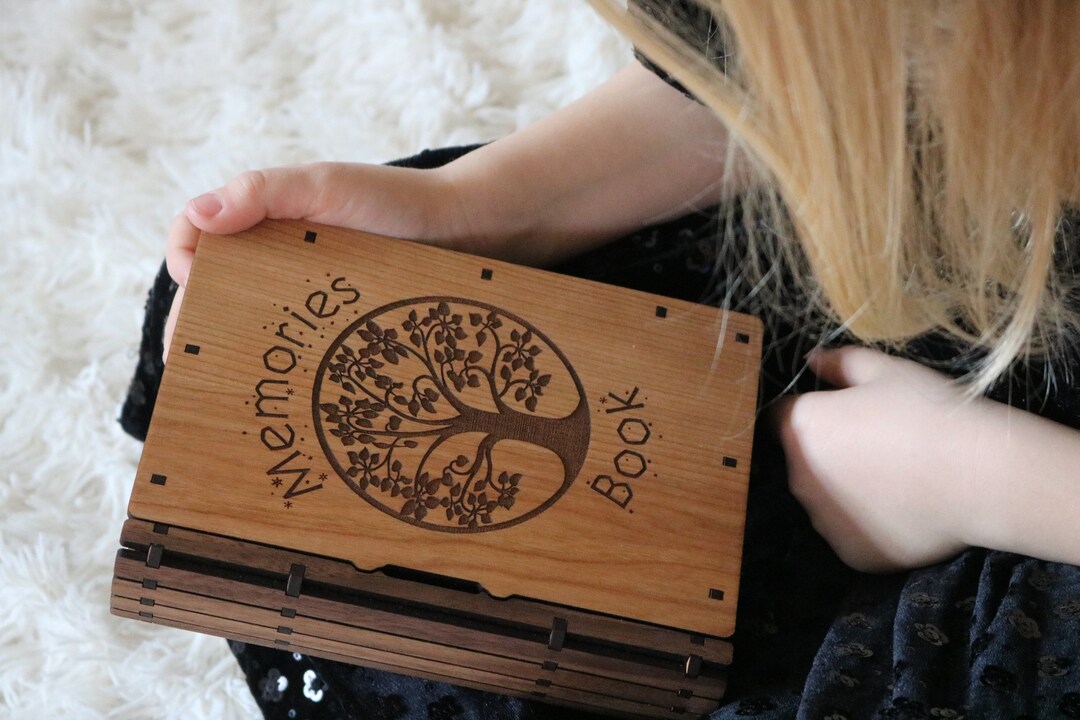 Tree of Life Wooden Slider Memory Book/ Wooden Slider Book for Your ...