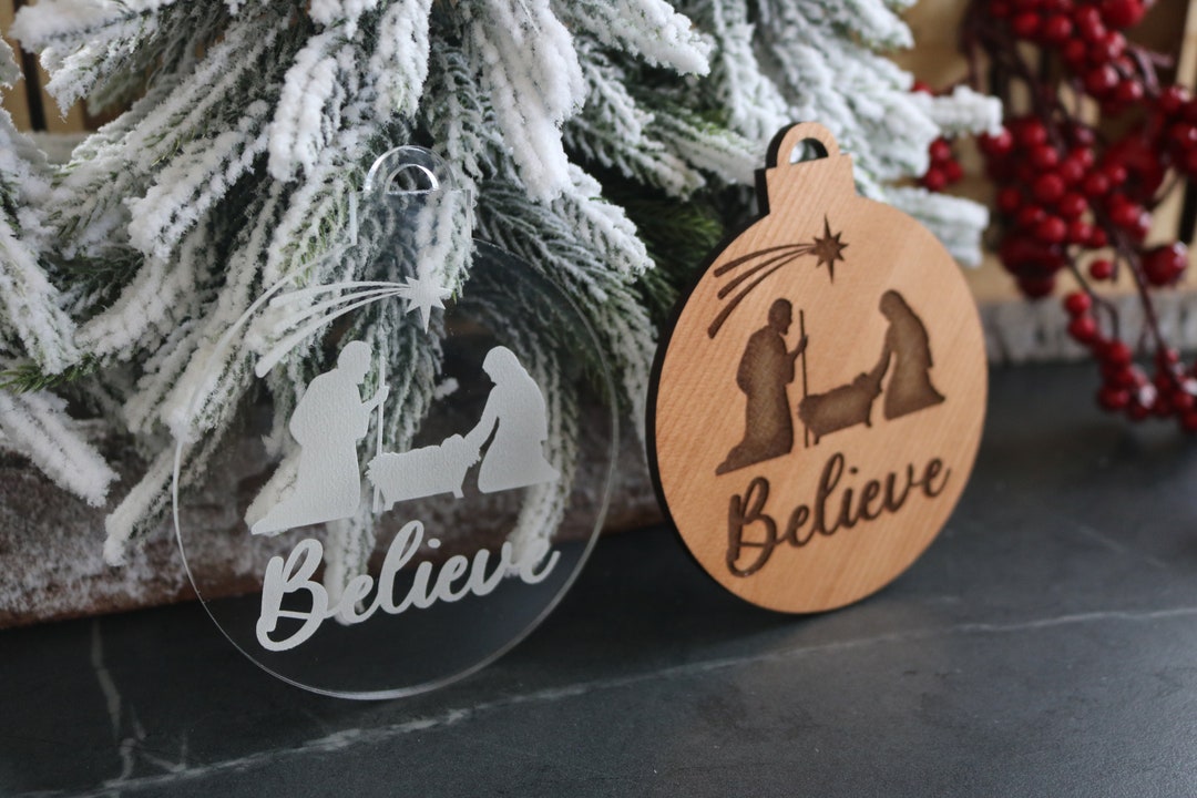Nativity Scene Bauble/ 2 in 1 Christmas Decoration/ Hanging Tree ...