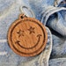 Smiley Face Keychain / Back to School / Cute Happy Face Keyring /wooden ...