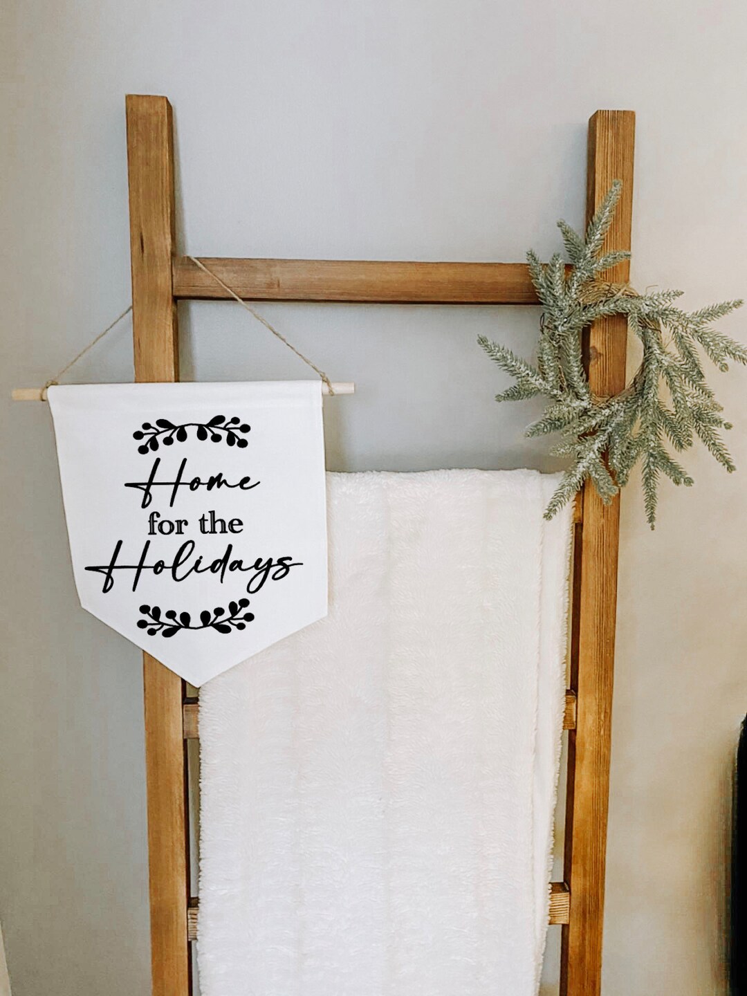 Home for the Holidays Canvas Hanging Sign Wall Decor Home Decor Canvas ...