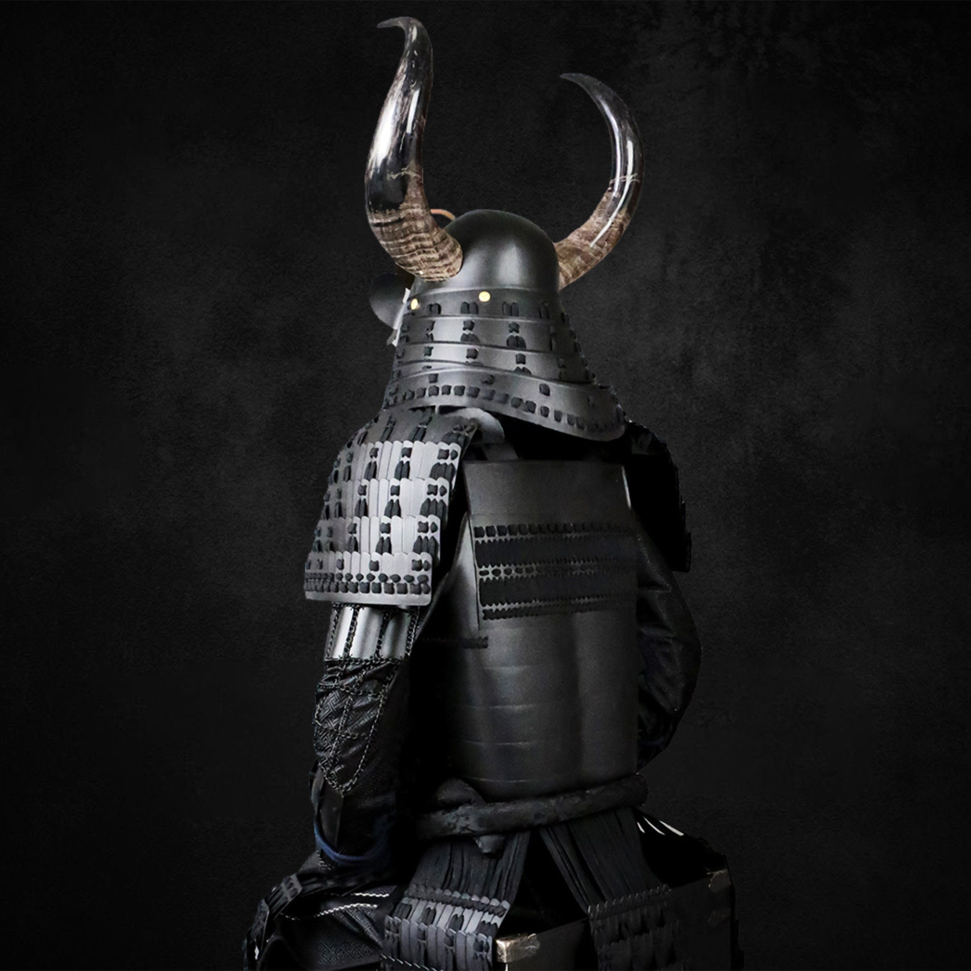 Black Samurai Armor With Horns - Etsy