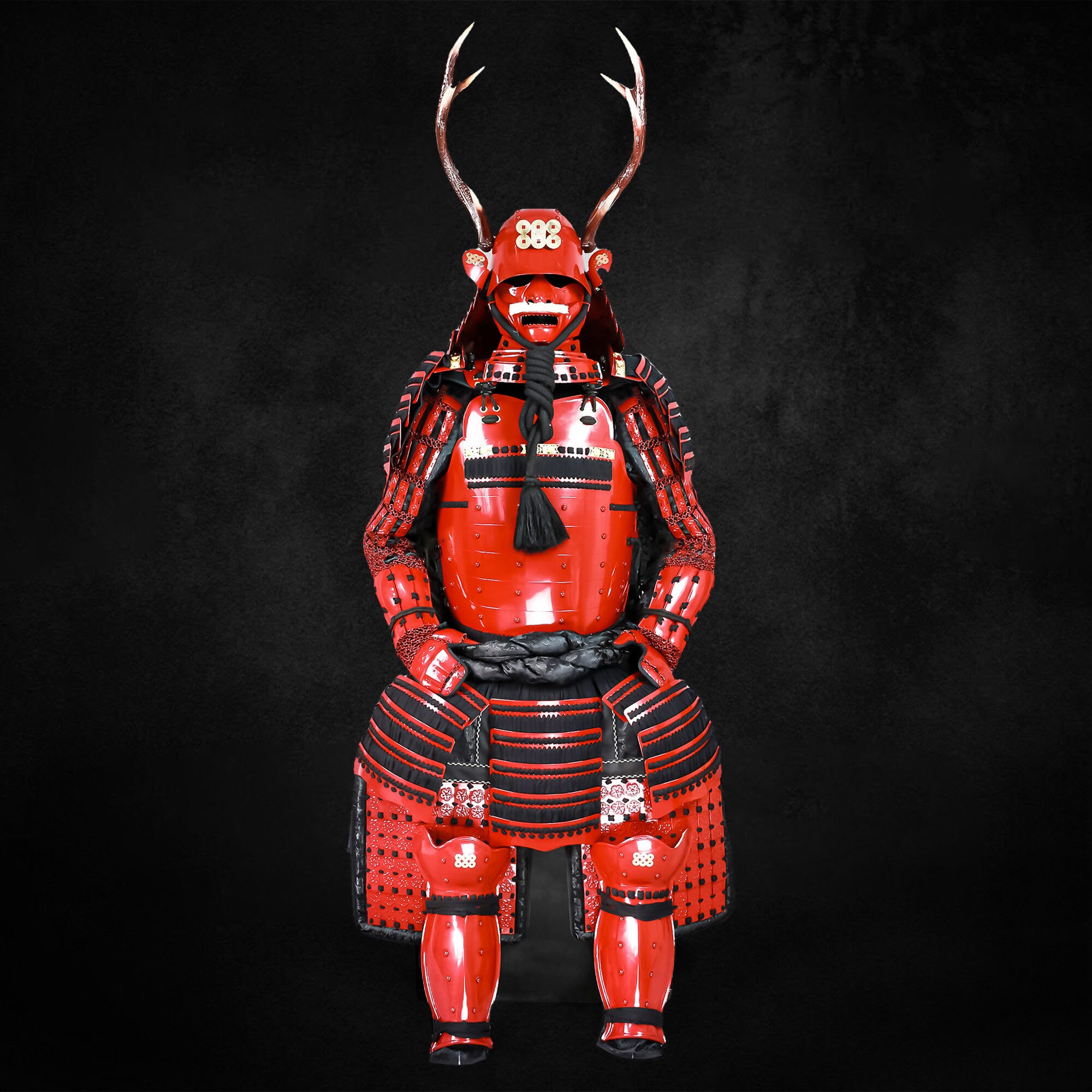 Red Samurai Armor W/ Antlers - Etsy
