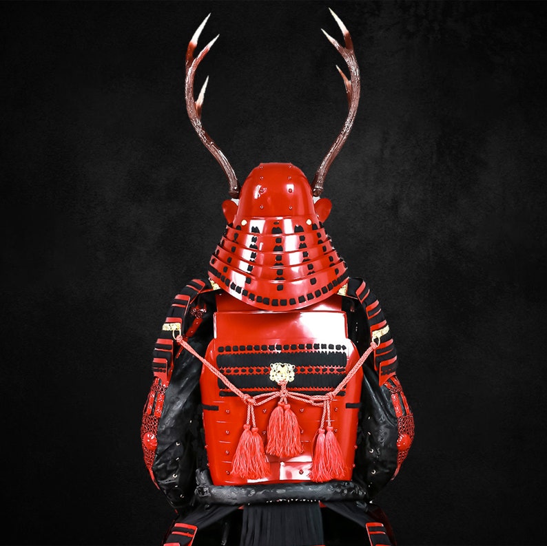 Red Samurai Armor W/ Antlers - Etsy