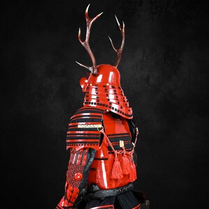 Red Samurai Armor W/ Antlers - Etsy