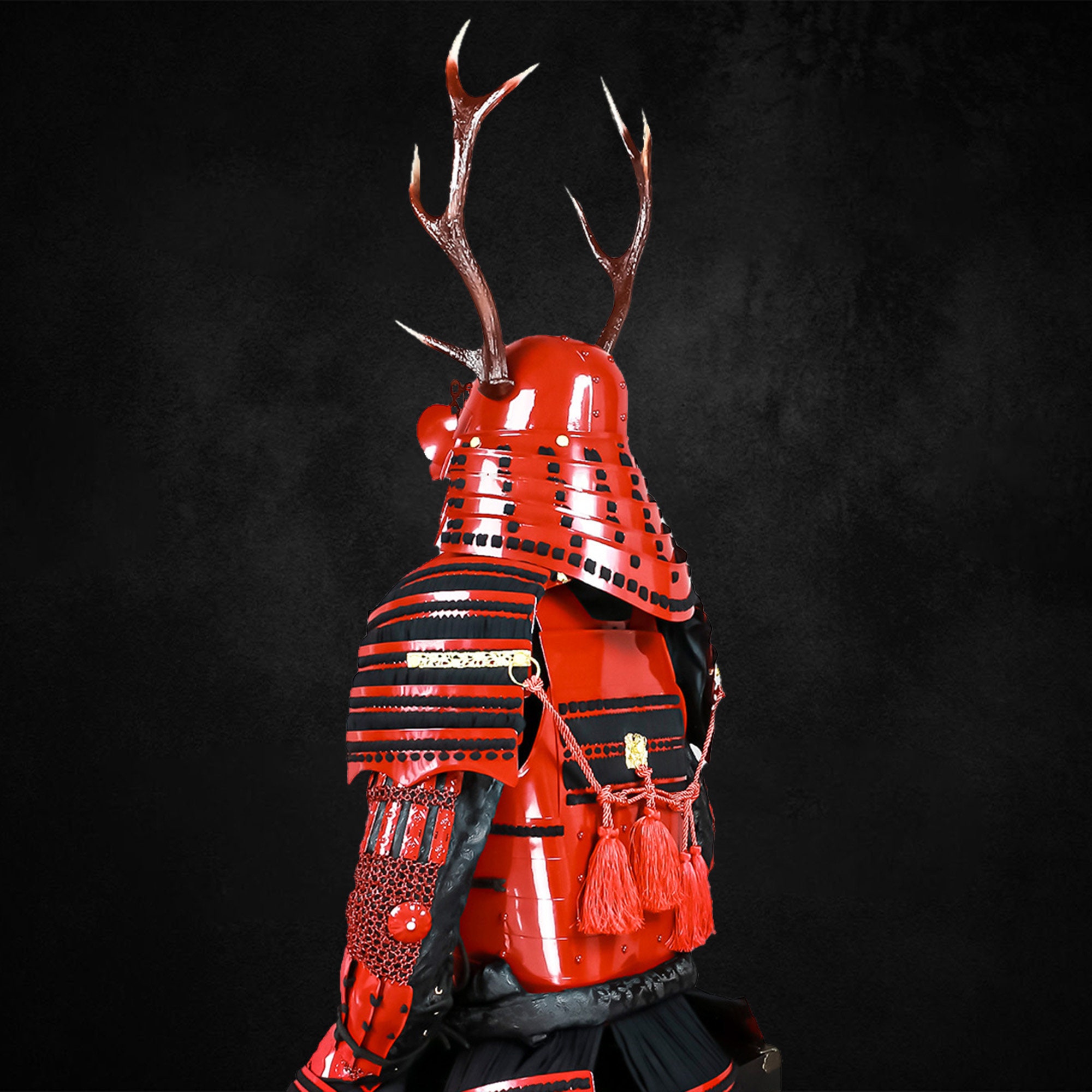 Red Samurai Armor W/ Antlers - Etsy
