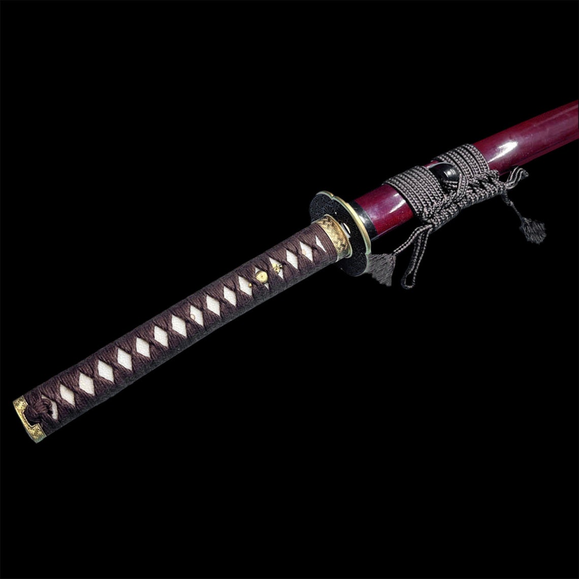 Tamahagane Steel Katana W/ Manji Decorated Tsuba - Etsy Canada