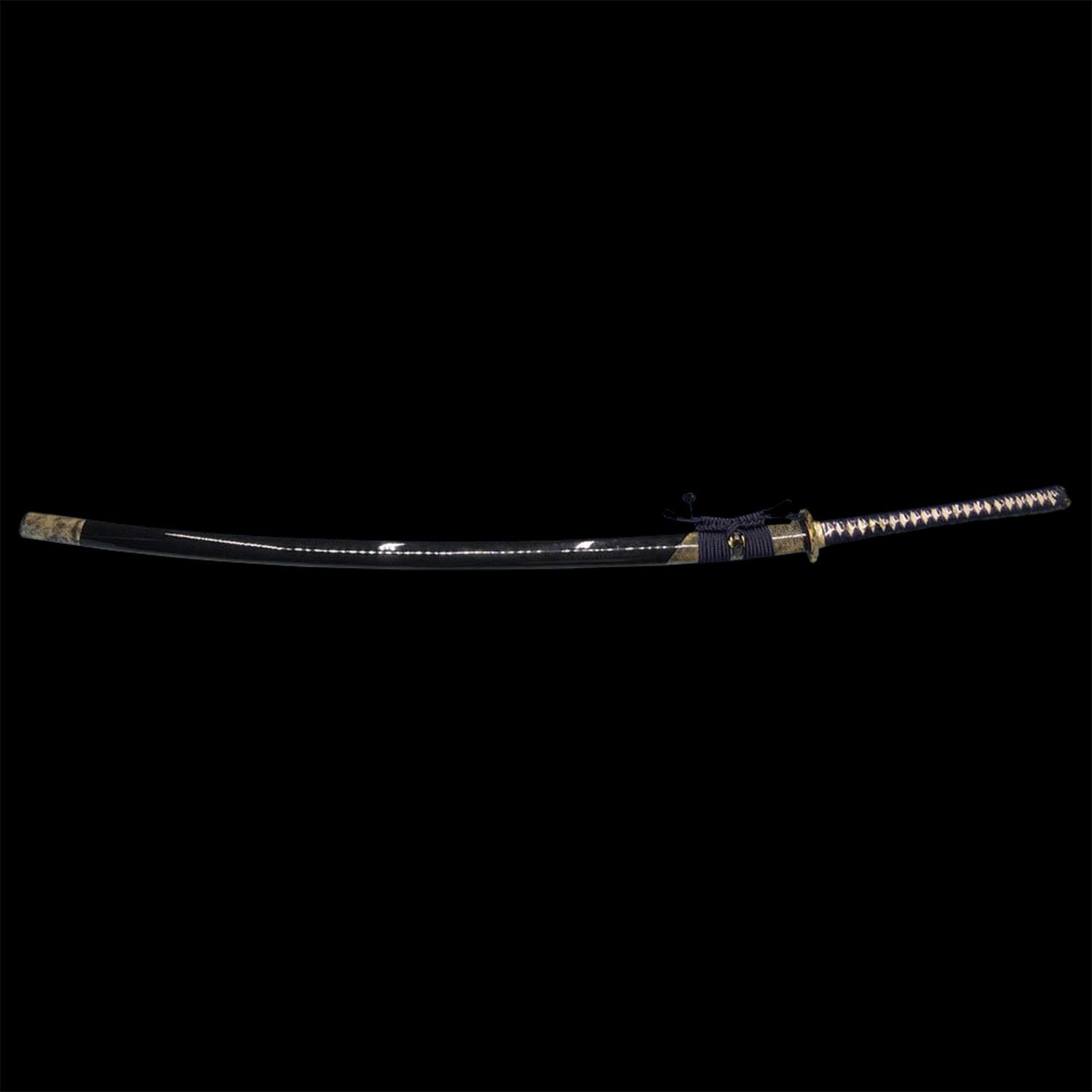 Handmade T10 Steel Nodachi Sword: Tsunami Brass Guard, Rayskin Handle ...