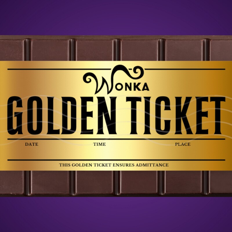 Golden Ticket Template - Etsy
