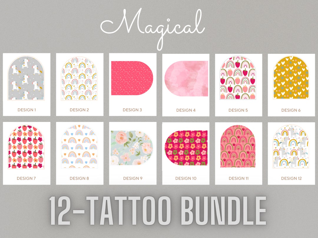 Omnipod Tattoo Bundle Set Of 12 Omnipod Tattoo Omnipod Decal Magical Etsy