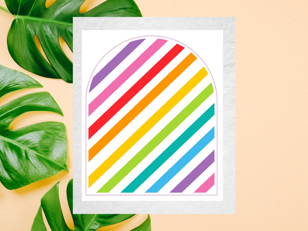 Omnipod Rainbow Stripes Tattoo Etsy