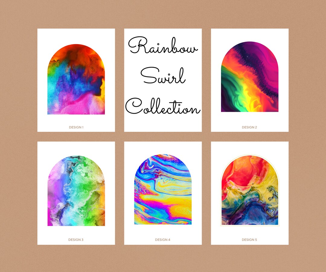 Rainbow Swirl Omnipod Tattoo Collection Set Of 5 Omnipod Tattoo Omnipod