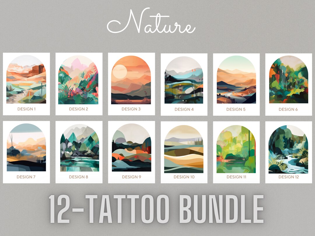 Omnipod Tattoo Bundle Set Of 12 Omnipod Tattoo Omnipod Decal Nature Etsy