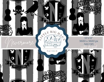 Wednesday Addams Seamless Pattern - Etsy