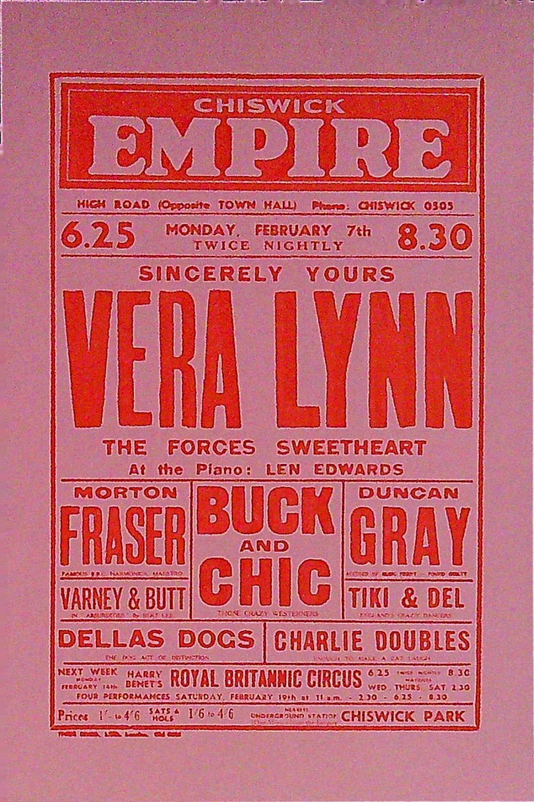 Chiswick Empire C14 - Etsy UK