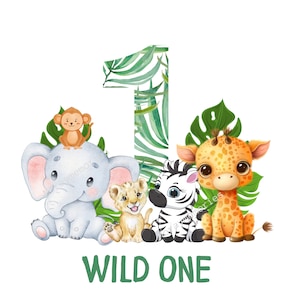 Wild One, Wild One Birthday,1st Birthday Safari Jungle Animals Kids ...