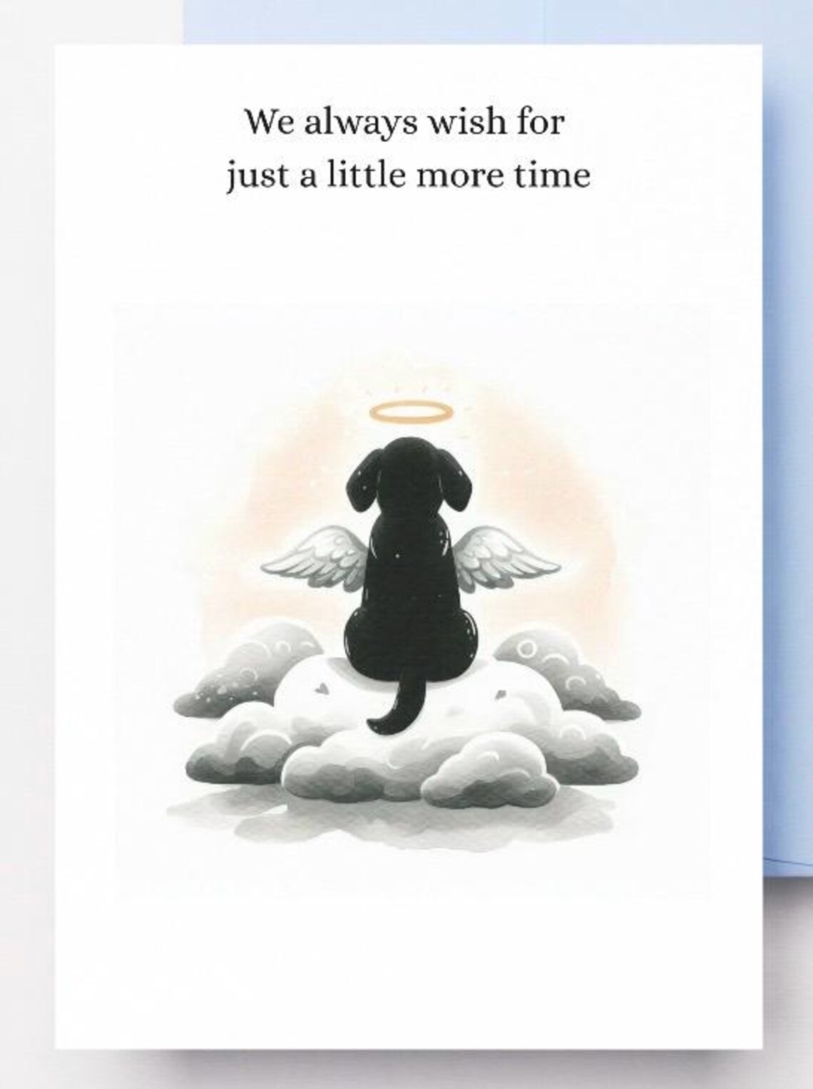 Rainbow Bridge Pet Sympathy Card – Printable Watercolor Angel Dog ...
