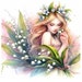 May Fairy Clipart Bundle, Fairy Png, Fairy Illustration Png, Birth ...