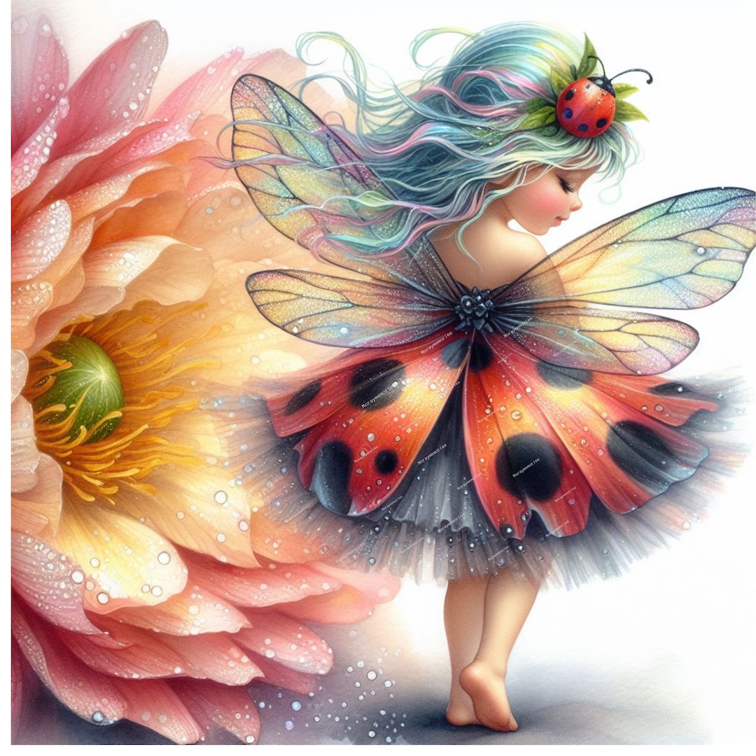 JPG Ladybug Fairy Clipart Bundle,fairy Clipart,ladybug Ballerina ...