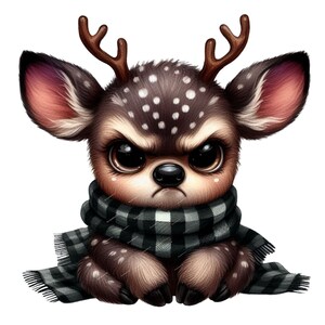Funny Grumpy Deer Clipart, High Quality Transparent Pngs, Instant ...