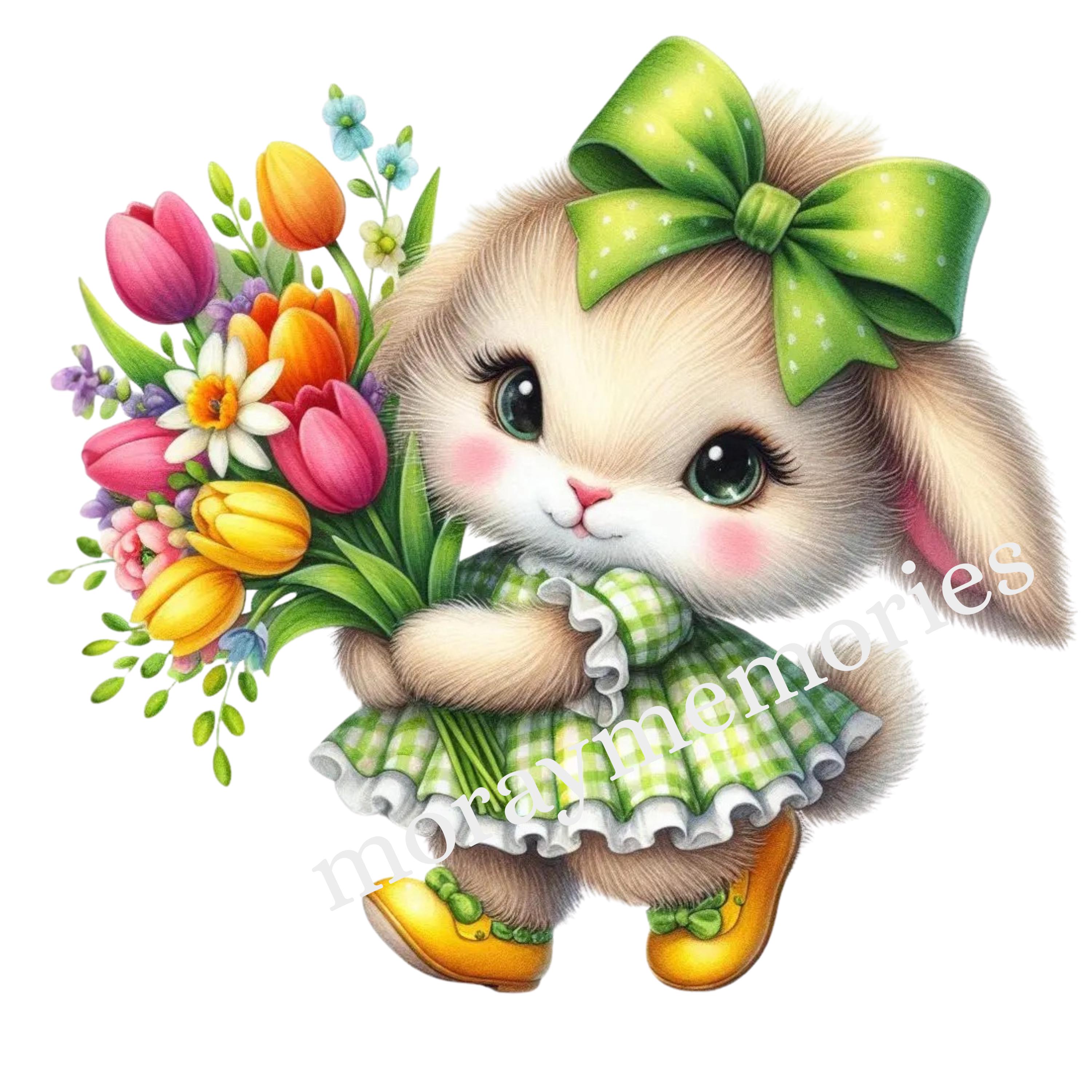 Easter Animals Clipart Set – Cute Spring Lambs, Chicks & Rabbits With ...