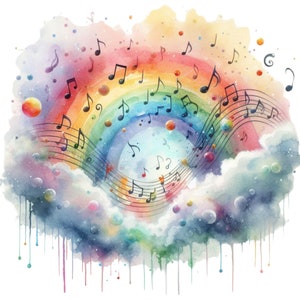 Musical Notes PNG, Music Notes Clipart, Music Note Bundle, Colorful ...