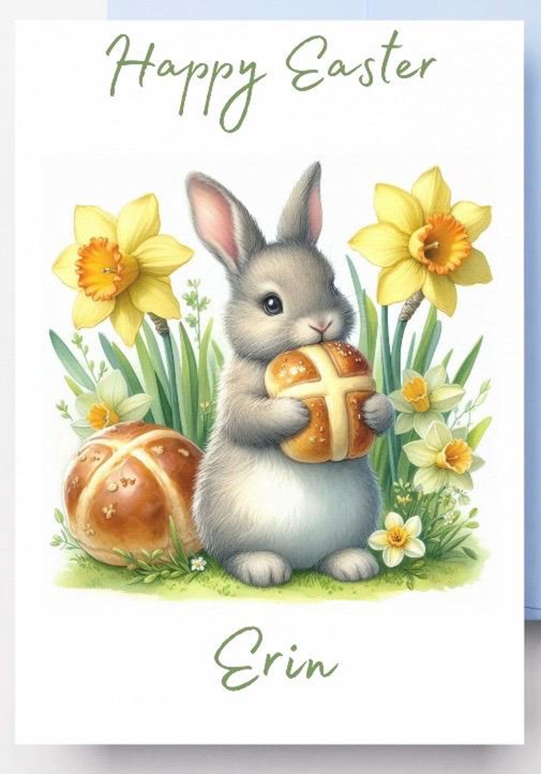 Happy Easter Card, DIGITAL Download, Personalised Printable Easter Card ...