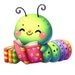 Watercolor Caterpillar PNG Clipart, Instant Download,nursery Decor ...