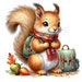 Cute Back to School Squirrel Clipart, High Quality Pngs, Nursery Art ...